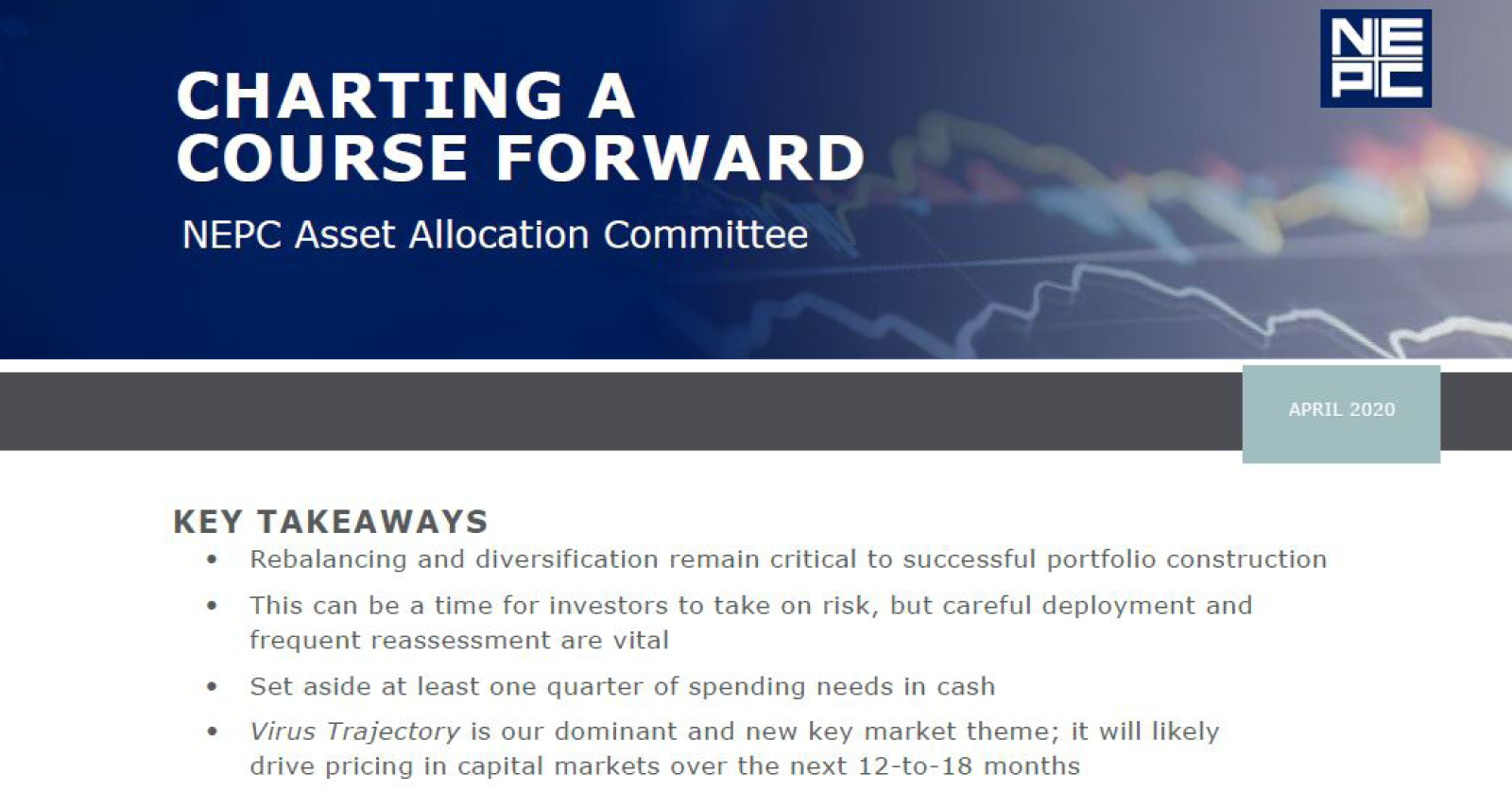 Charting a Course Forward: NEPC's Updated 2020 Asset Allocation Letter