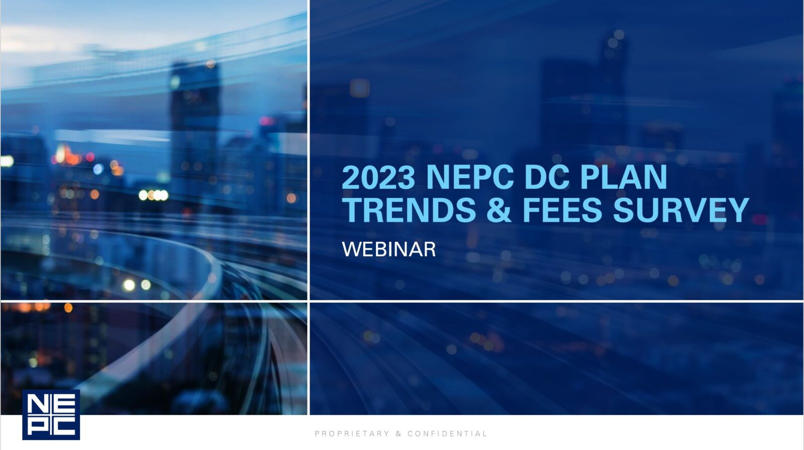Webinar: NEPC's 2023 Defined Contribution Plan Trends & Fee Survey Results